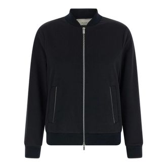 PESERICO Femme, Vestes, Bleu, Taille: 44 FR Stretch Cotton Jersey SweaT-shirt