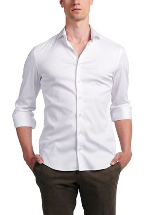 Eterna Slim Fit 1863 Hemd Langarm Haifischkragen Jersey weiÃ Größe 39