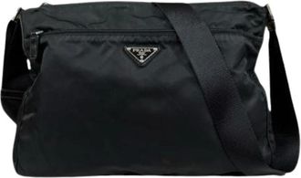 Prada unisex, Pre-owned, Noir, Taille: ONE Size Sac bandouli&egrave;re en nylon vintage Pre-owned