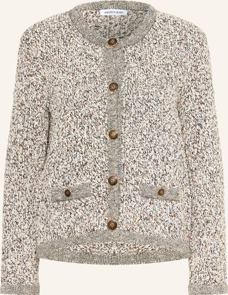 Veronica Beard Strickjacke Rexton Aus Boucl&eacute; Mit Glitzergarn beige