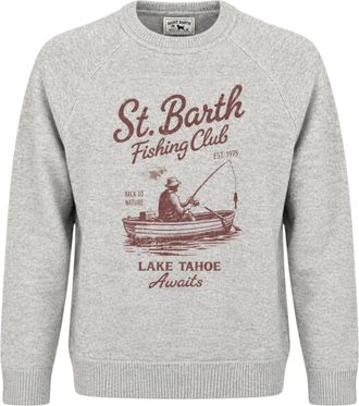 MC2 Saint Barth Maglia Bricklane Print In Lana - Homme - Sweatshirts et sweats &agrave; capuche - Gris - Taille: S