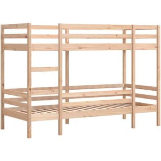 vidaXL Vidaxl - Lit superpos&eacute; sans matelas 90x190 cm bois de pin massif