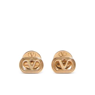 Valentino Garavani Ohrringe (Logo 10mm) - - Accessories - Damen - Gelb - ONE SIZE