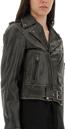 Golden Goose Leather Stud Jacket - Black