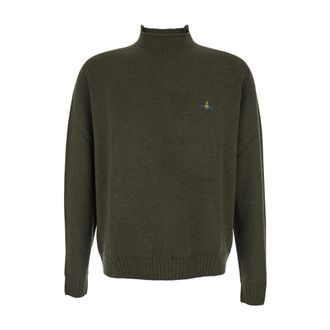 Vivienne Westwood Gerippter Rollkragenpullover - - Knitwear - Herren - Gr&uuml;n - L