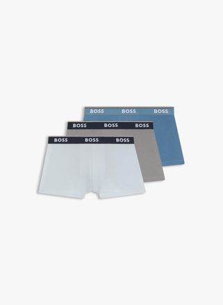 HUGO BOSS Lot de 3 boxers unis en coton m&eacute;lang&eacute;