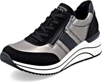 Remonte Baskets basses D0T09 pour femme, semelle l&acirc;che, m&eacute;tallis&eacute; 90, 36 EU Weit