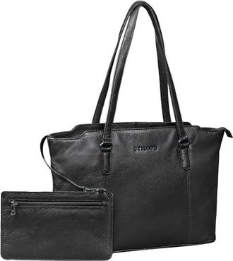 STILORD Livia Sac &agrave; Main en Cuir pour Femme Grand - Ensemble 2 Pi&egrave;ces avec Portefeuille Sac &Eacute;l&eacute;gant pour Travail et Quotidien Sac &Eacute;paule en Cuir V&eacute;ritable Cou