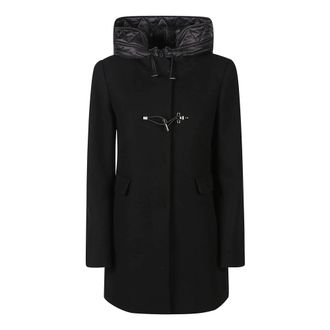 Fay Front Toggle Coat f&uuml;r doppelten Stil - - Coats - Damen - Schwarzk - L