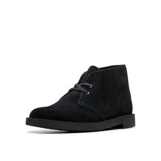 Clarks Bottes Chukka &agrave; lacets Shepton pour homme, Daim noir, 11 Wide