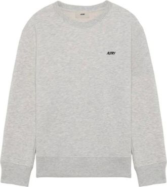 Autry Homme, Sweatshirts et sweats à capuche, Gris, Taille: S SweaT-shirt gris en coton à col rond