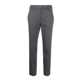 Brunello Cucinelli Femme, Pantalons, Gris, Taille: 36 FR Pantalon Long Gris en Coton