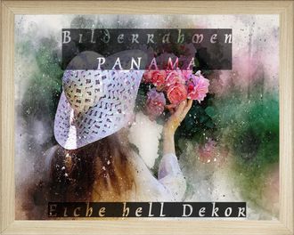 Homedecoration Bilderrahmen Panama 32 x 66,5 cm in Eiche Hell Dekor mit stabilem 2 mm Antireflex mit Größenwahl