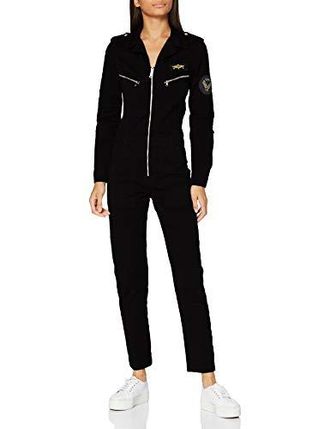 Schott NYC Femme Trjumpw Combinaison d aviateur, Noir, XS EU