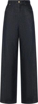 Max Mara Femme, Pantalons, Bleu, Taille: 38 FR Wide Pantalons