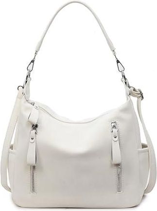 Generic Sac fourre-tout en polyur&eacute;thane givr&eacute; pour femme avec plusieurs fermetures &eacute;clair et poign&eacute;e sur le dessus, grande capacit&eacute; pour voyage, shopping, usa