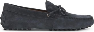 Tod's Tods Loafer - Suede Loafers With Decorative Bow And Textured Sol - Gr. 7_5 - in Schwarz - f&uuml;r Damen