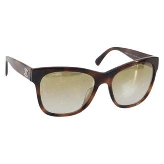 Chanel Pre-owned Acetate Sonnenbrillen - - Pre-owned - Damen - Braun - ONE SIZE