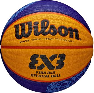 Wilson FIBA 3X3 Paris Retail 2024 Game Ball WZ1011502XB, Unisex, Basketball, Yellow/Blue/Black, 6