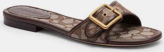 Coach Margot Flache Sandale Aus Signature-Jacquard