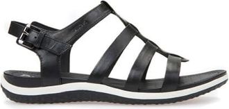 Geox Femme D Sandal Vega A Sandales, Black, 35 EU