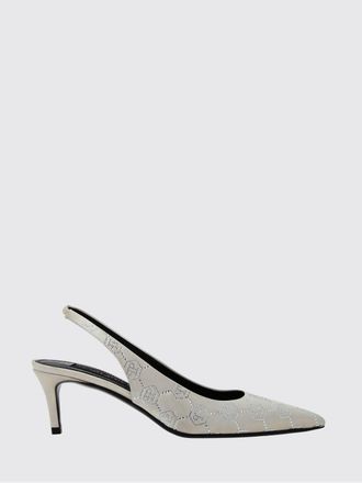 Philipp Plein Escarpins slingback en satin avec logo Hexagon et talon moyen