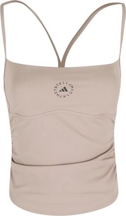 adidas by Stella McCartney Femme, Tops, Brun, Taille: 38 FR Studio Spaghetti Crop Top
