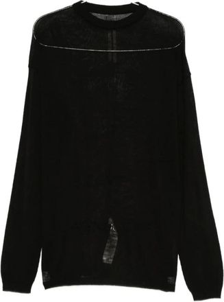 Rick Owens Homme, Pulls, Noir, Taille: M Ru01F2672 KMP 09 Sweater