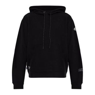 Moncler Logo Baumwoll-Hoodie - - Sweatshirts & Hoodies - Herren - Schwarzk - M