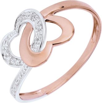 Edenly Ring Verbundenheit Zweier Herzen Bicolor