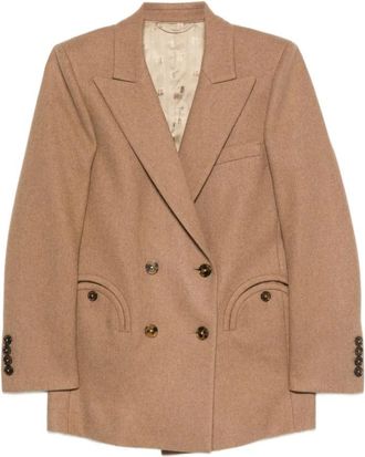 Blaz&eacute; Milano Femme, Vestes, Brun, Taille: 38 FR Veste en Laine-Cachemire Camel