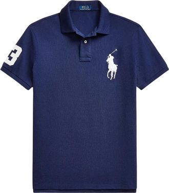 Ralph Lauren Homme, Tops, Bleu, Taille: XL T-shirt polo Custom Slim Fit
