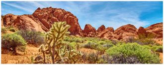 Wallario selbstklebendes Poster - Felsenw&uuml;ste, Aufkleber in Premiumqualit&auml;t, Klebefolie Gr&ouml;&szlig;e: 50 x 125 cm