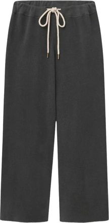 The Great. THE Great, Femme, Pantalons, Noir, Taille: 38 FR Wide Leg Cropped Sweatpant