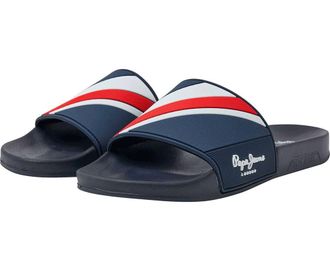 Pepe Jeans London Texture Slide Sandals, Navy, 25 EU