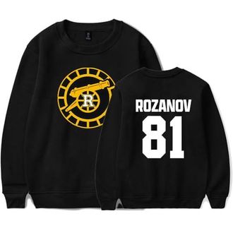 Generic Heated Rivalry Merch Ilya Rozanov Crew Manches Longues Femmes Hommes Casual Trendy Sweatshirt, Noir, XXL