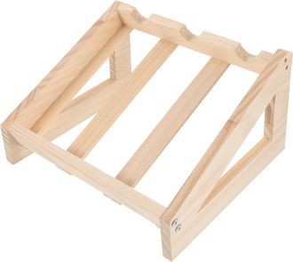 BESPORTBLE AUTSUPPL Weinregal Holz Freistehend Klein Flaschenhalter Rustikal mit Glatter Oberfl&auml;che Kompakt f&uuml;r K&uuml;che und Esszimmer Dekorativer Weinst&auml;nder f&uuml;r W