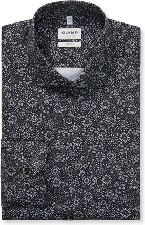 Olymp Level Five, Body Fit, Hemd mit floralem Print, Extralang in