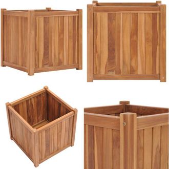 vidaXL Lit sur&eacute;lev&eacute; 50x50x50 cm Bois de teck solide - Lit sur&eacute;lev&eacute; en bois - Bois de teck