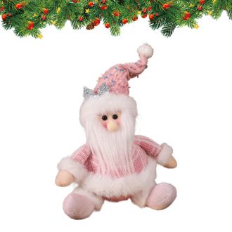 Generico Plush Santa Claus - Dekoration f&uuml;r rosa Figuren, Festliche Puppen, saisonaler aus weichem Stoff, dekorativer Tisch f&uuml;r Winterfenster, Regale