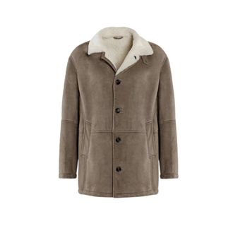 Gimos Wildleder Merinillo Schaffellmantel - - Coats - Herren - Gr&uuml;n - L