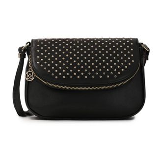Kazar Leder-Schultertasche mit dekorativer Klappe - - Bags - Damen - Schwarzk - ONE SIZE