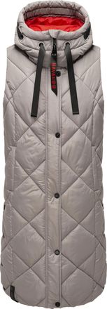 Navahoo Damen Steppweste Schnuckel - Lang & Stylisch mit Kapuze