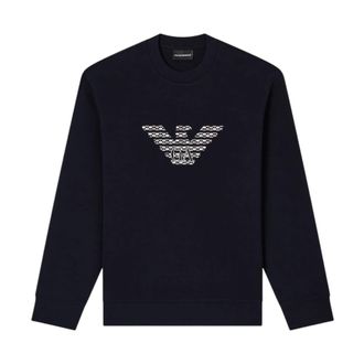 Emporio Armani Crewneck Sweatshirt - - Sweatshirts & Hoodies - Herren - Blau - S