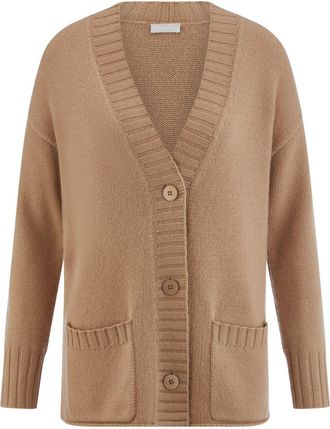 include Strickjacke aus 100% Premium-Kaschmir include braun