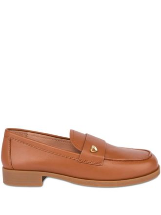 Love Moschino Loafer mit Herzdetail - Braun