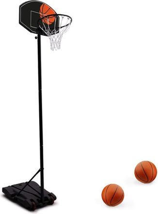 IDMarket Basketballkorb auf St&auml;nder H&ouml;he verstellbar 240 bis 305 cm