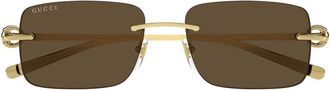 Gucci Gg1703S 004 Sonnenbrille - - Accessories - unisex - Gelb - 55 MM