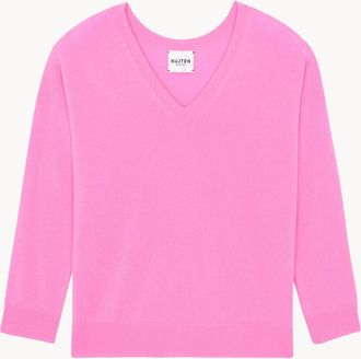 Kujten Pull cachemire femme col V boyfriend - Pull Lolita