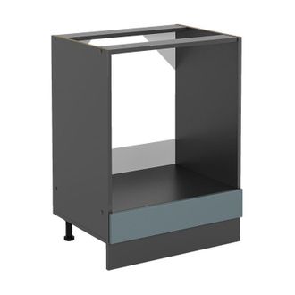 Vicco Ofenschrank R-Line, Blau-Grau, 60 cm ohne Arbeitsplatte